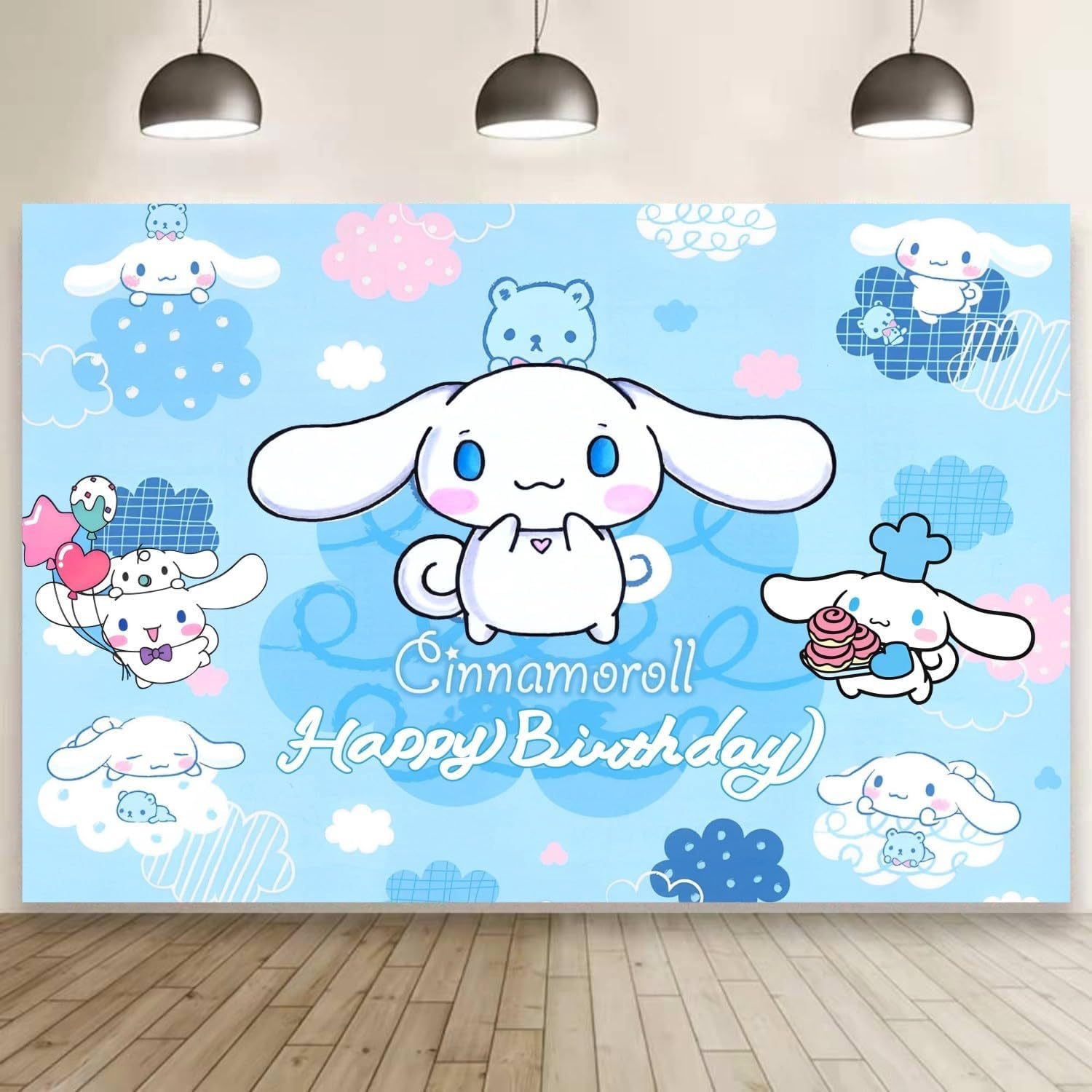 5x3 FT Cartoon Anime Birthday Party Supplies kuromii Backdrop ...