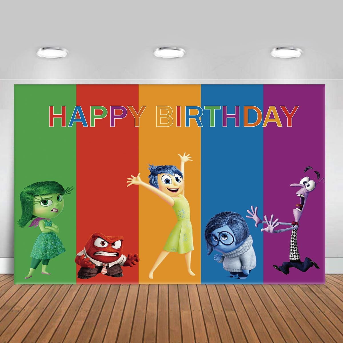 5x3 FT I Out Background Cloth,Cartoon for Inside Out Theme Kids ...