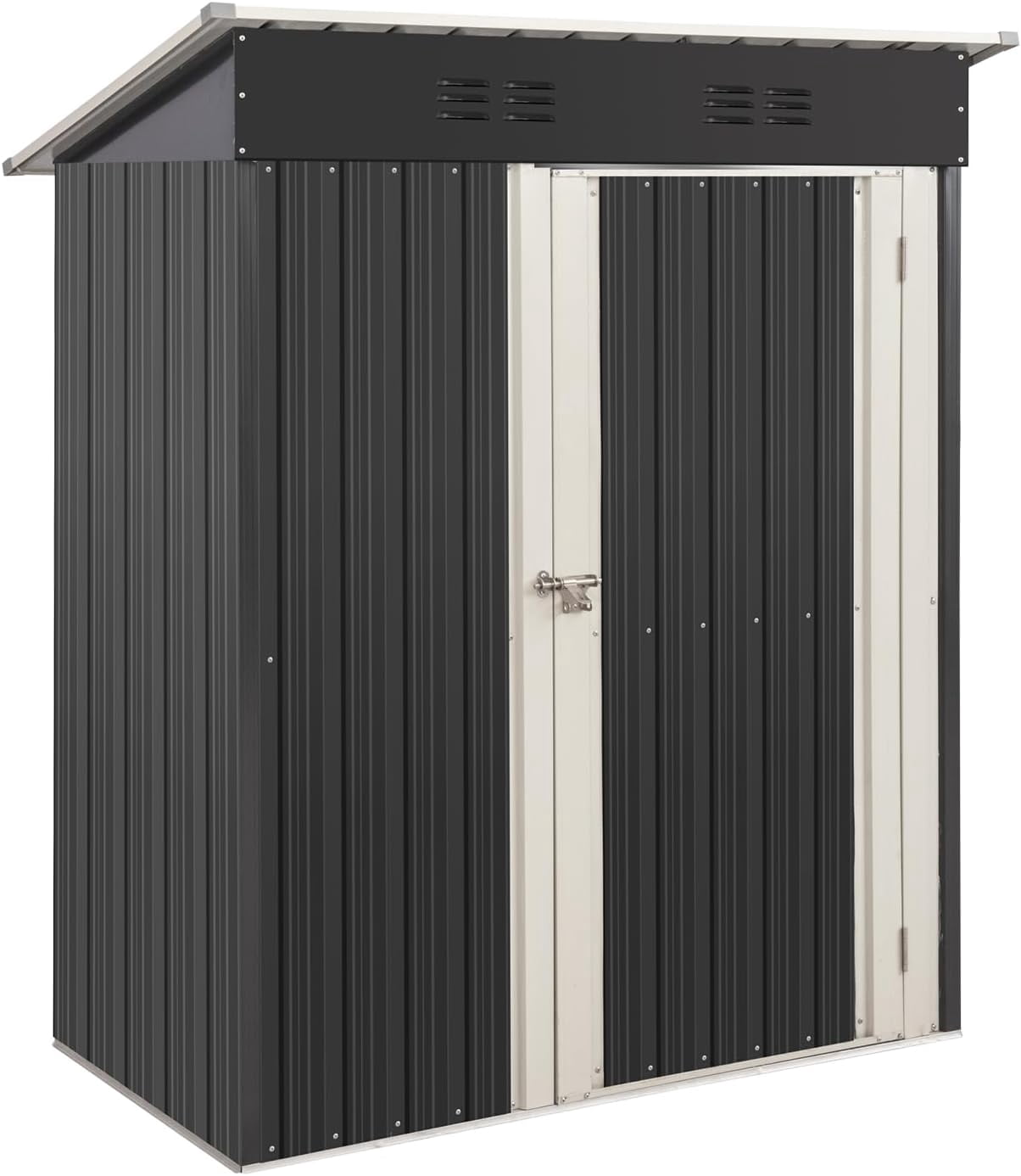 5x3 FT Outdoor Storage Shed, Metal Garden Shed with Lockable Door, Anti ...