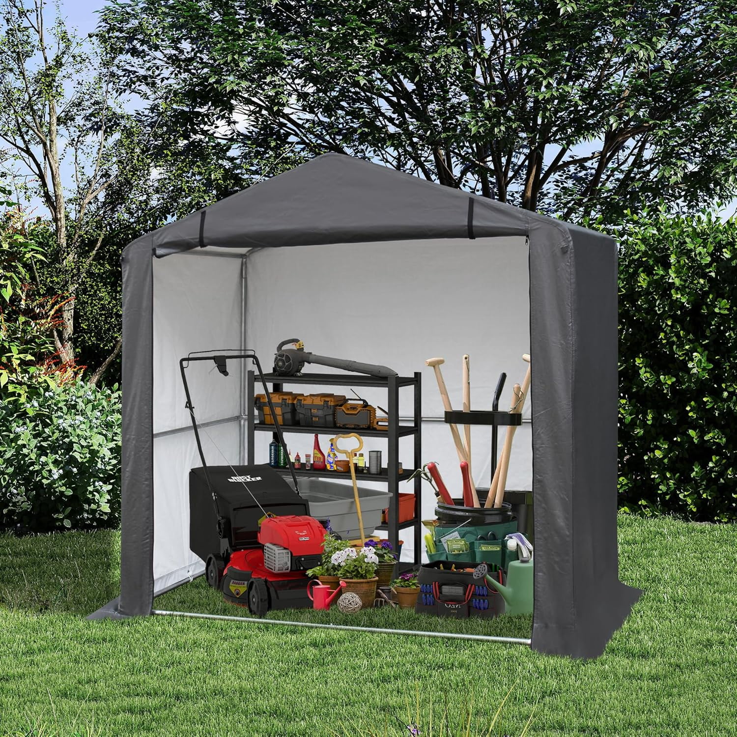 5x3 Ft Outdoor Storage Shelter Shed, Waterproof Heavy Duty Storage Shed ...