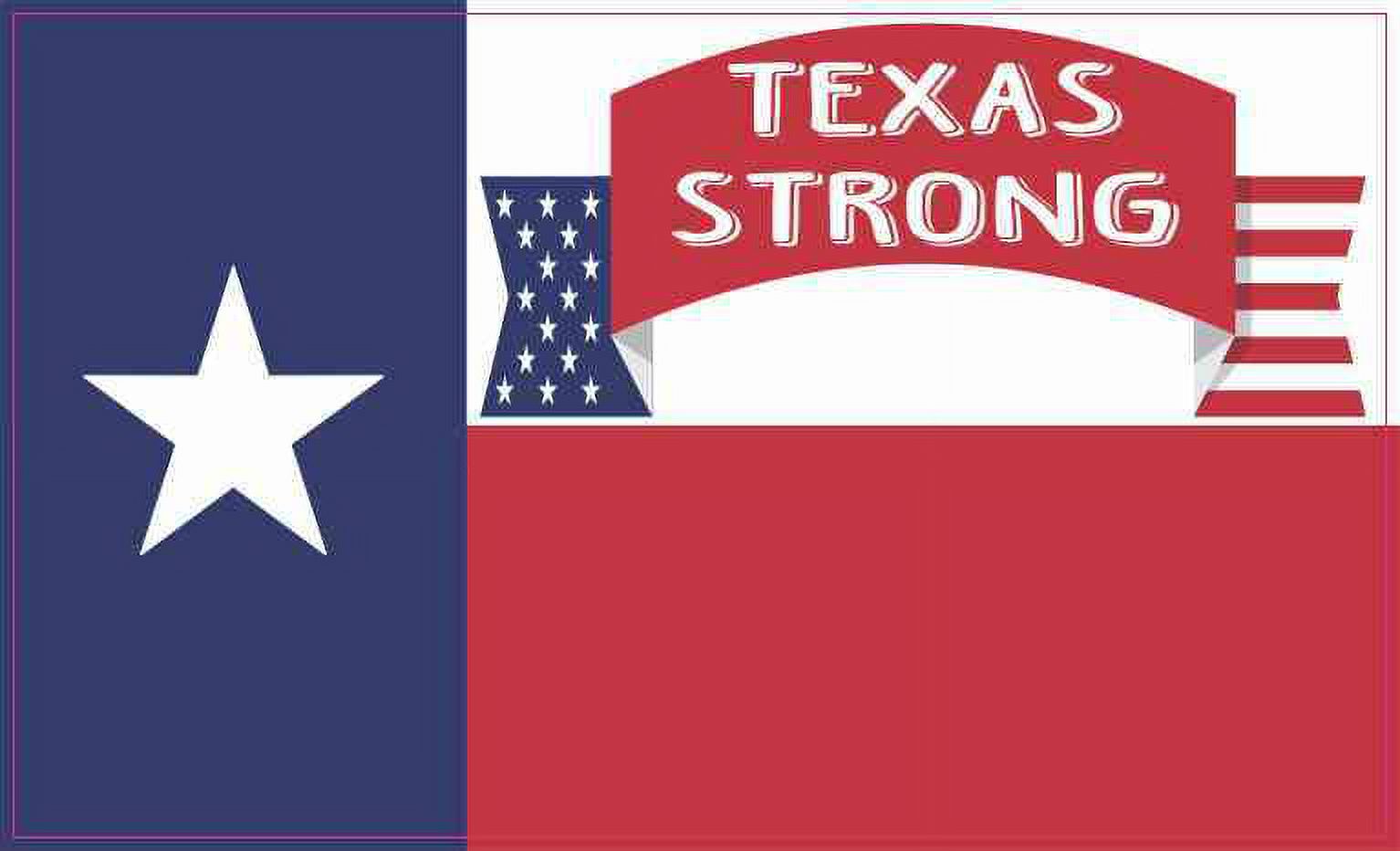 5x3 Patriotic Texan Flag Texas Strong Sticker Car Window Bumper Cup ...