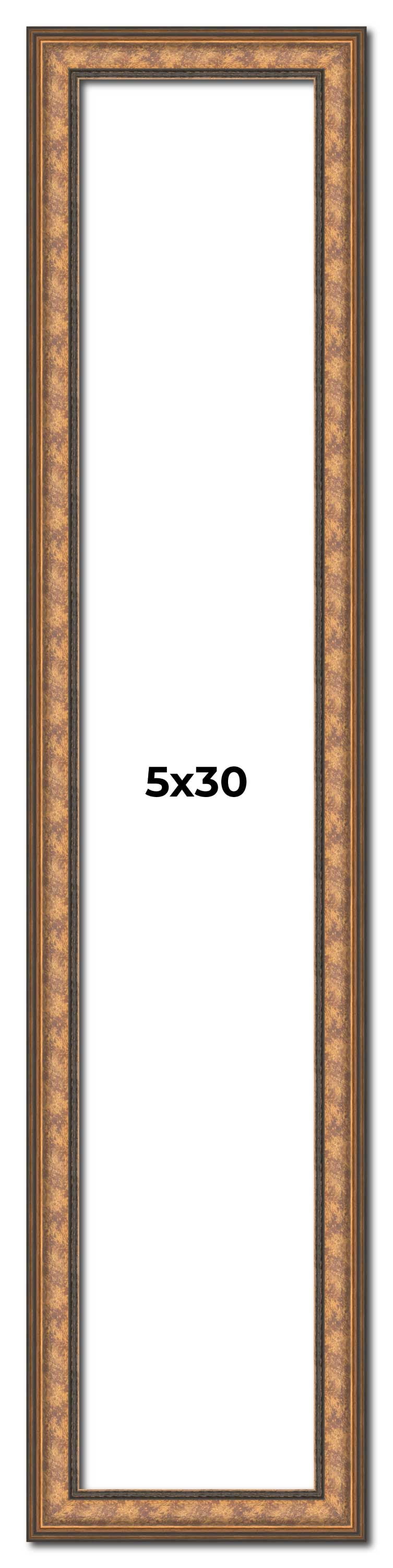 5x30 In Frame Gold Real Wood Picture Frame Width 1.25 inches | Interior ...