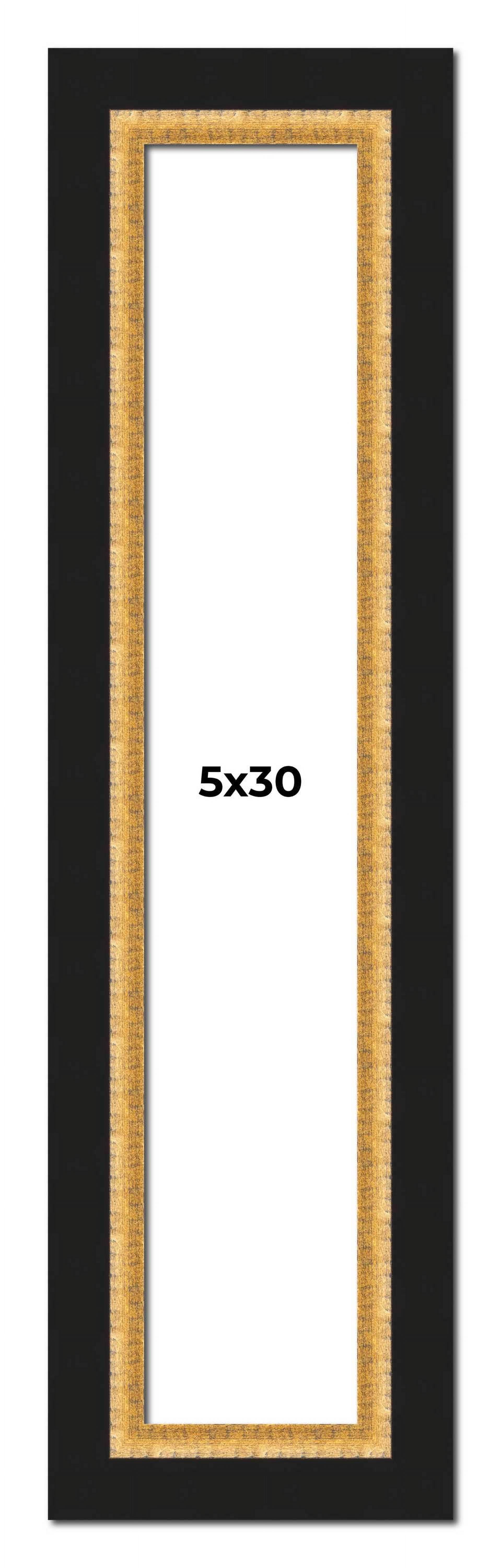 5x30 IN Frame Gold Real Wood Picture Frame Width 2.25 Inches | Interior ...
