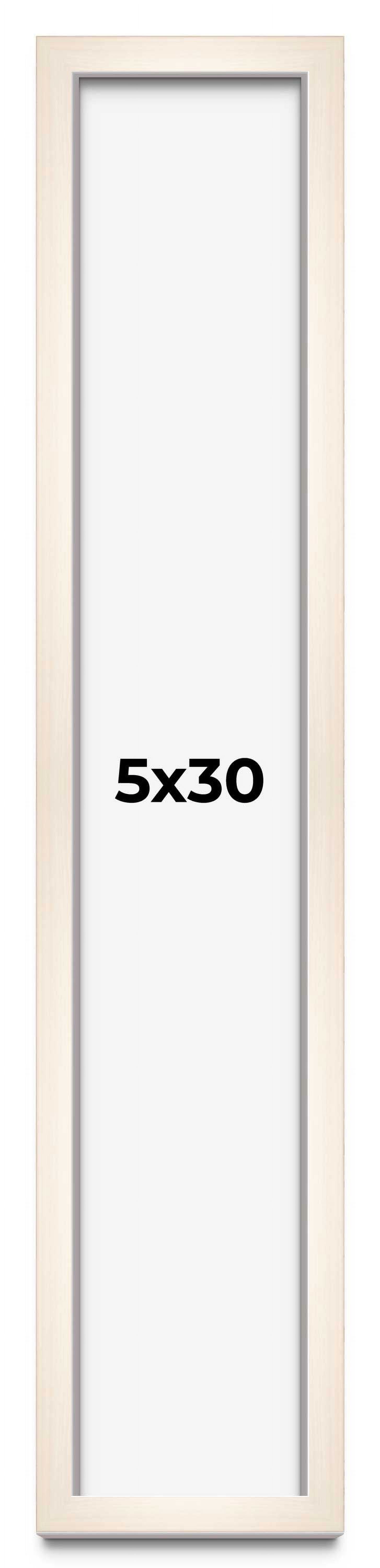 5x30 Shadow Box Cream of Wheat White Washed Display Frame | 0.875 ...