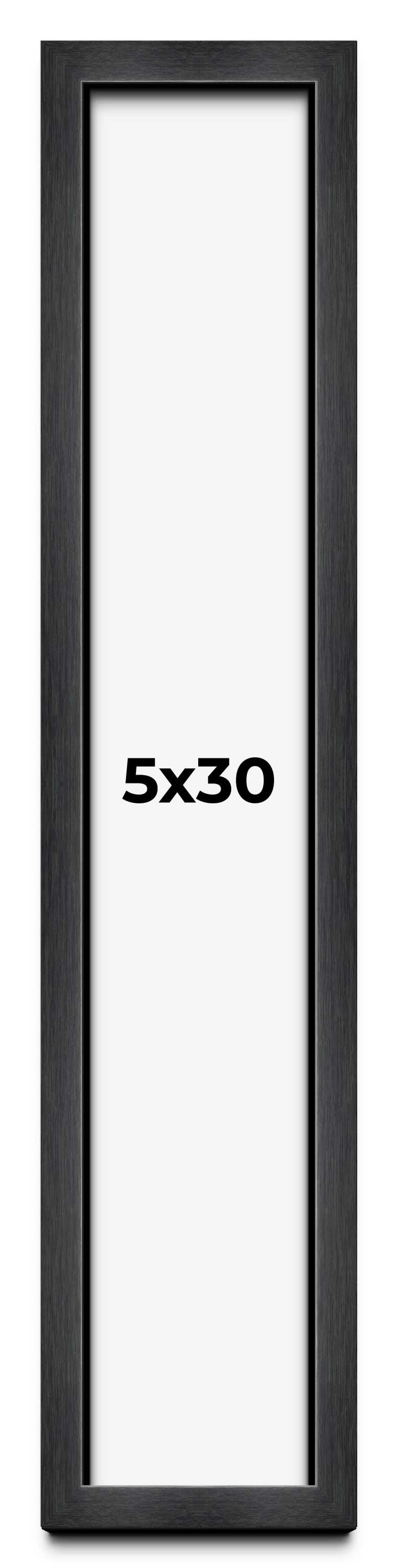 5x30 Shadow Box Frame Grey Charcoal Black | 0.875 Inches Deep | Solid ...