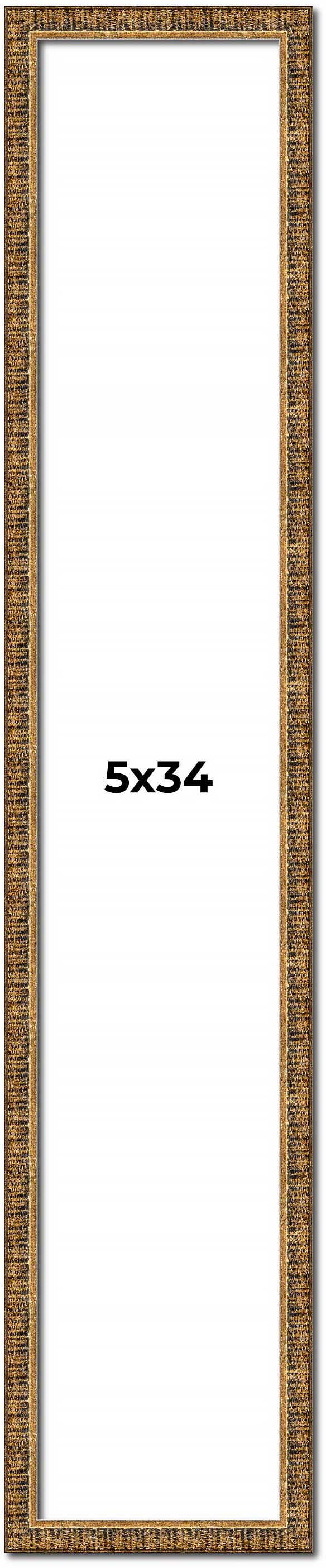 5x34 Frame Gold Solid Wood Picture Frame - Complete Modern Photo Frame ...