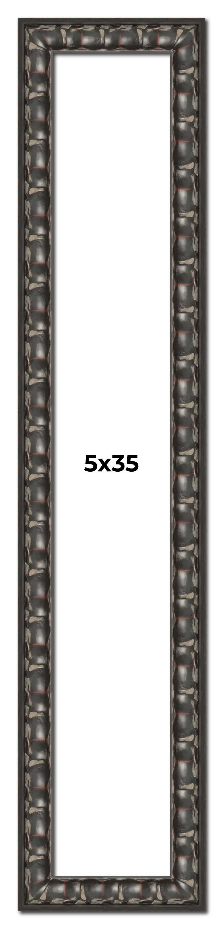 5x35 Frame Black-Brown Medieval Solid Wood Picture Frame | 1.5 Inch ...