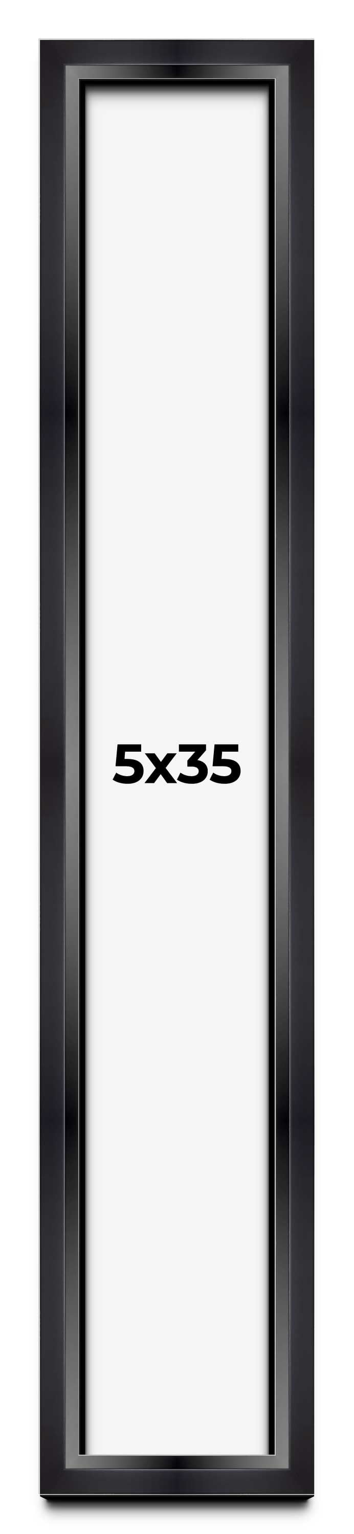 5x35 In Shadow Box Frame Black | 1.25 inches Deep Real Wood ...