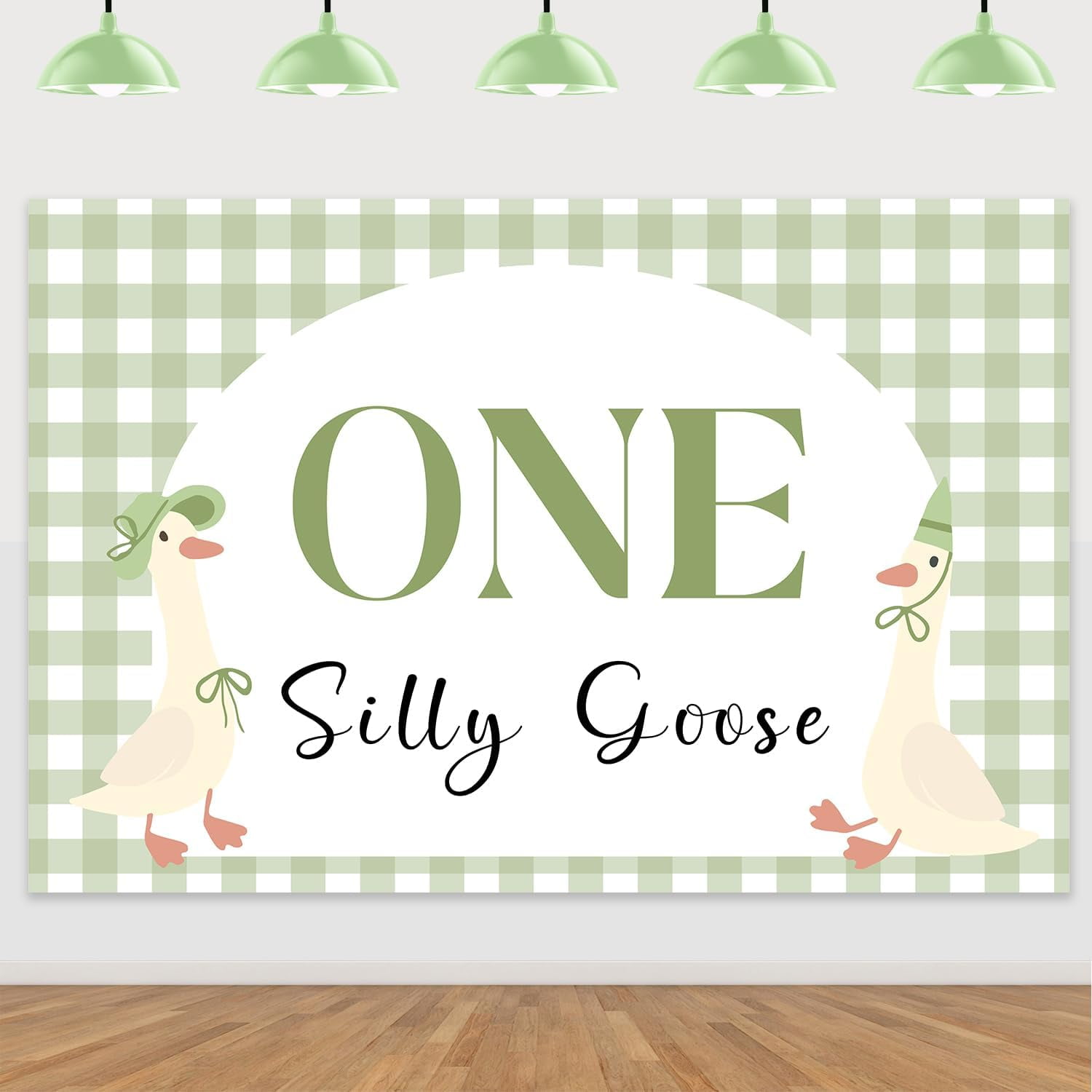 5x3FT One Silly Goose Birthday Backdrop Goose 1st Birthday Party ...