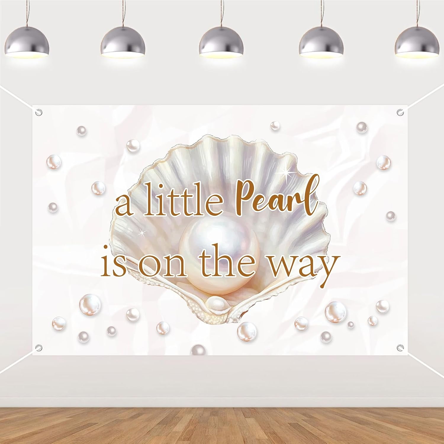 5x3FT Pearl Theme Baby Shower Decorations A Little Pearl Is On The Way ...