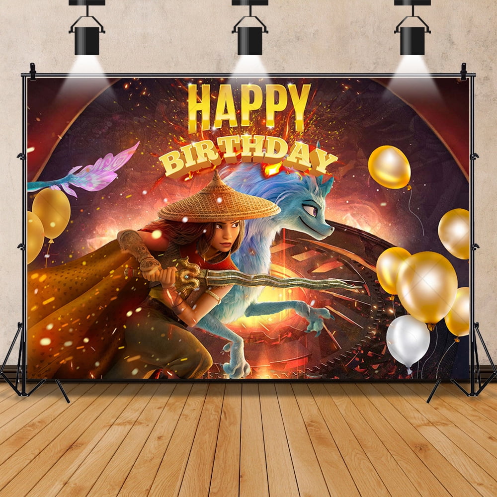 5x3FT Raya and The Last Dragon Birthday Party Backdrop Decoration Raya ...