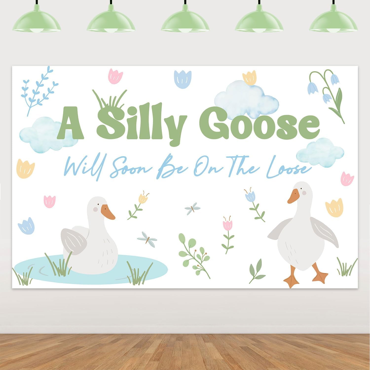 5x3FT Silly Goose Baby Shower Decorations A Silly Goose Will Soon Be On ...