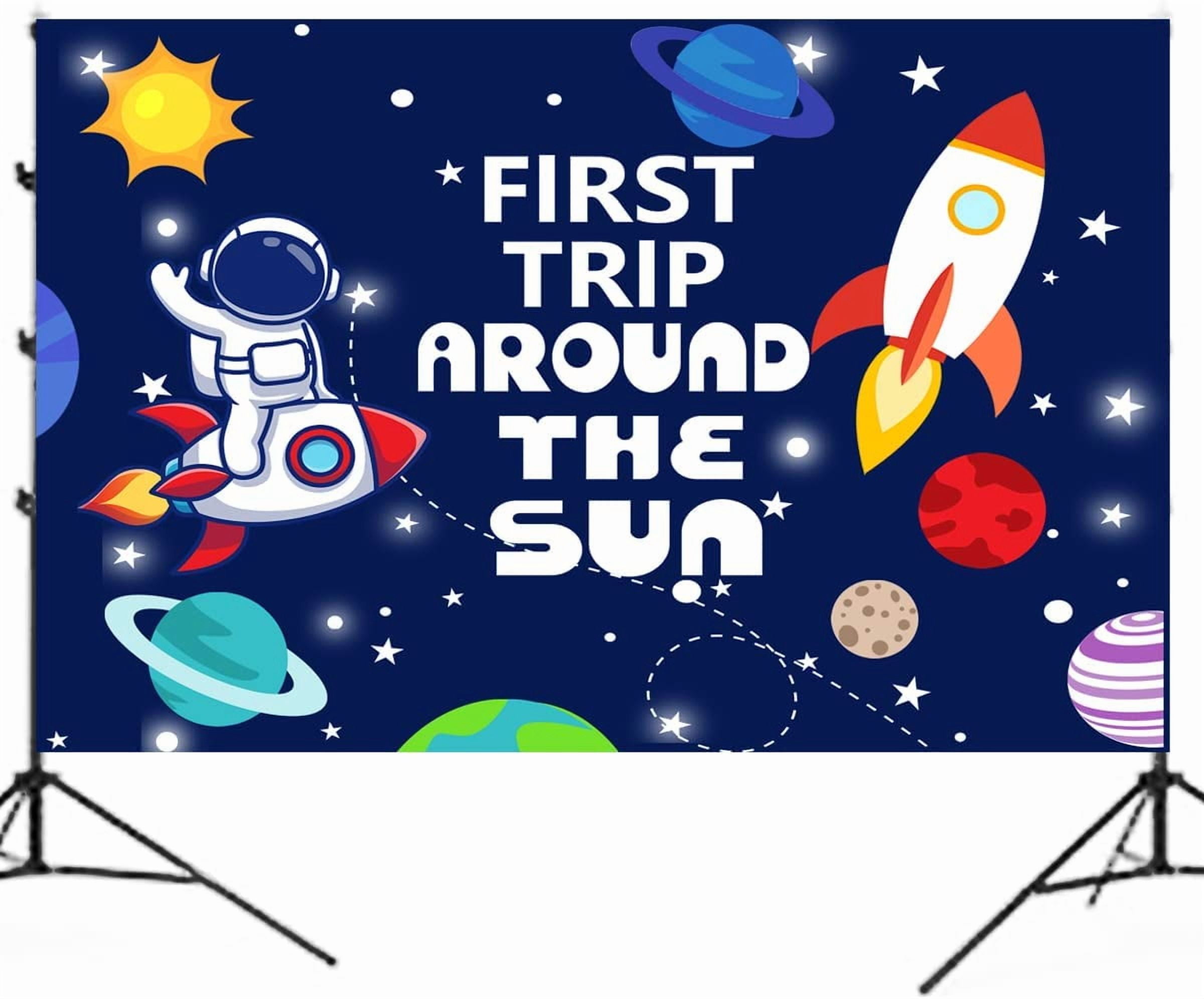 5x3FT Space Theme Cool 1st Birthday Party Photo Backdrop for Boy or ...
