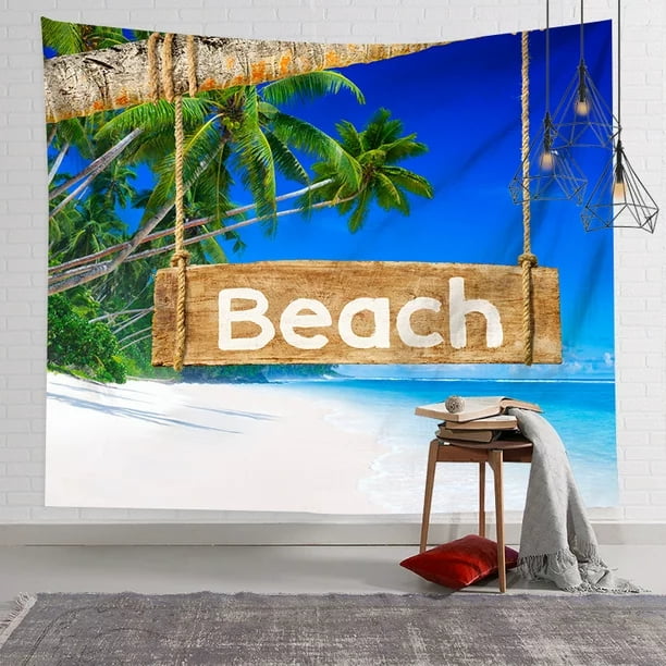 5x3Ft Seaside Sunset Backdrops Seaside Palm Tree Photography Background ...