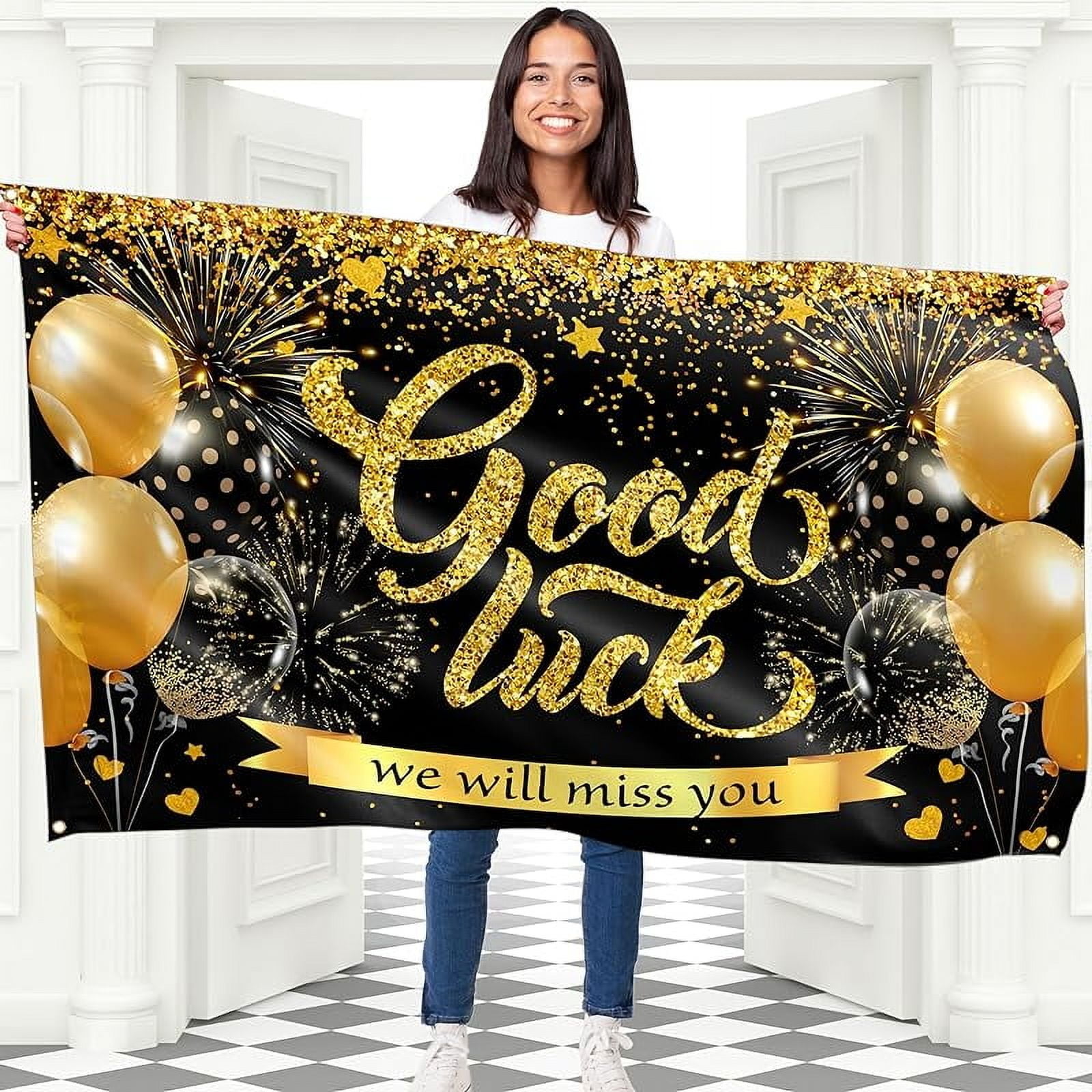 5x3ft Beautiful Backdrop Good Luck Party Decorations, Funny Good Luck ...