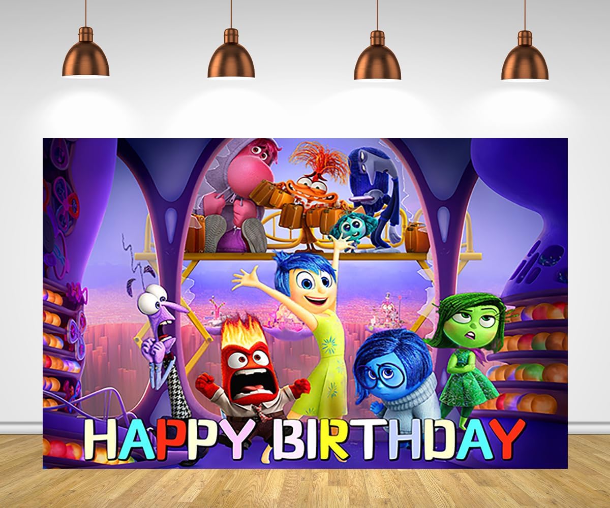 5x3ft Colorful Cartoon Backdrop for Birthday Party Supplies Backdrop ...