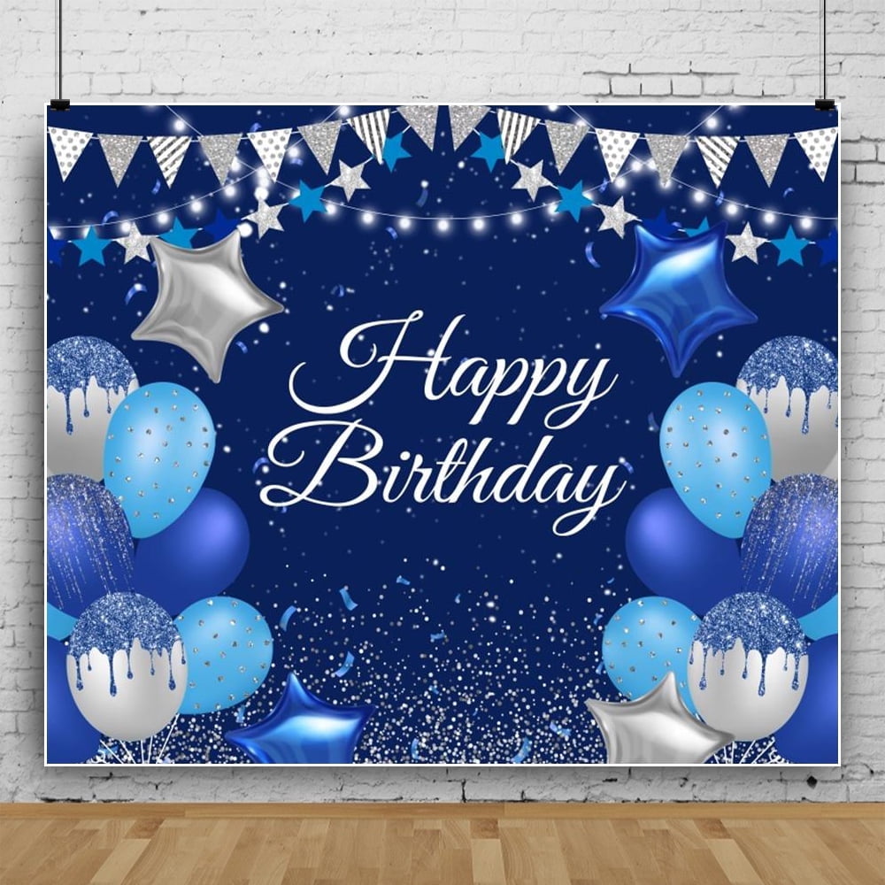 5x3ft,Happy Birthday Backdrop,Blue Photography Background for Girls ...