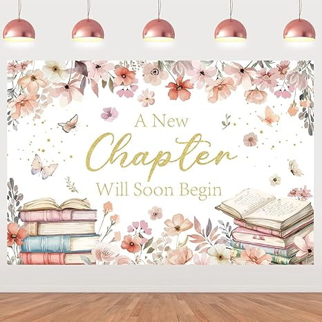 5x3ft Pink Storybook Backdrop, A New Chapter Will Soon Begin Baby ...