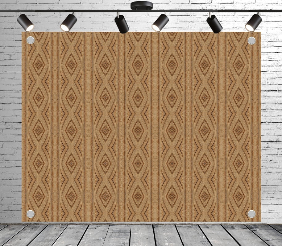 5x3ft Rustic Backdrop Brown Tribal Pattern Photo Backdrop Ethnic ...