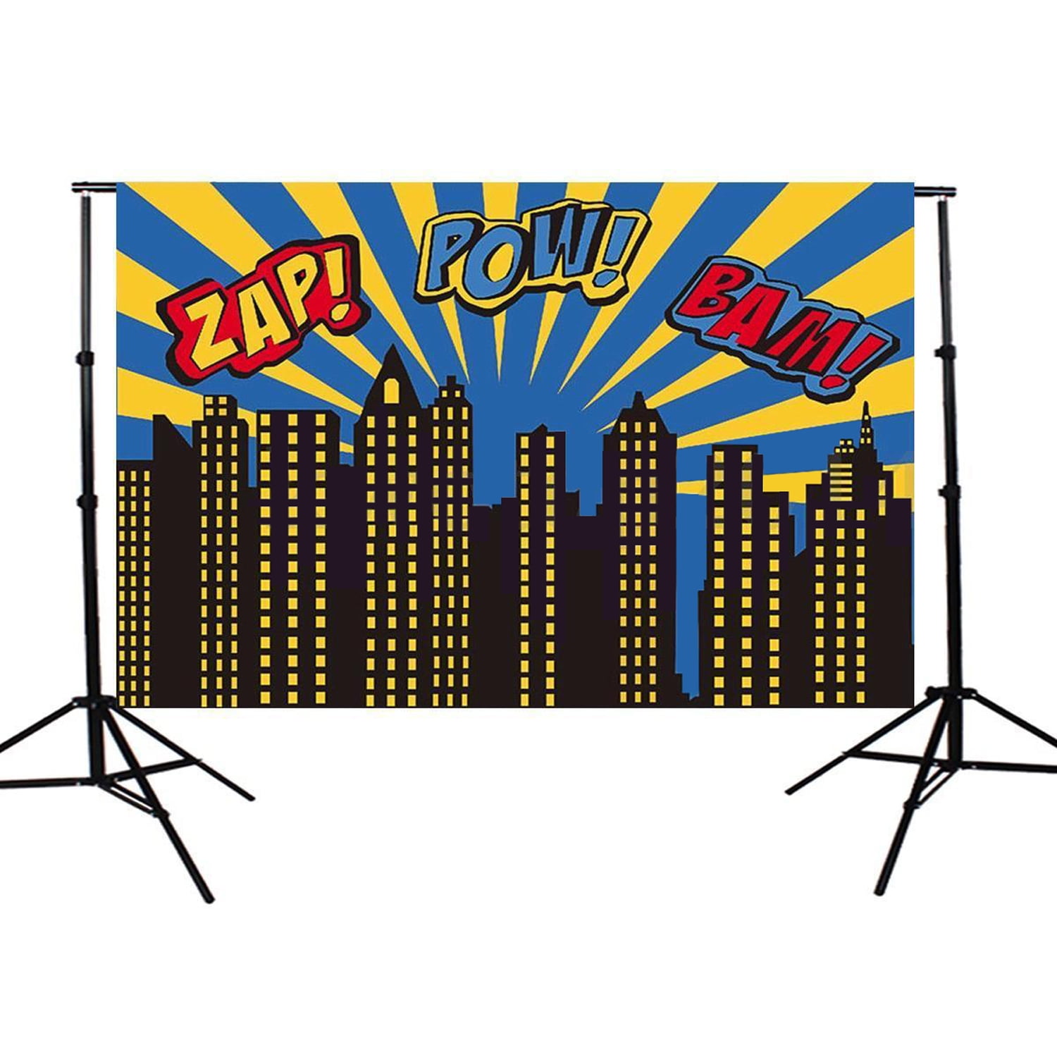 5x3ft Studio Photo Video Photography Backdrops Yellow Cityscape Printed ...