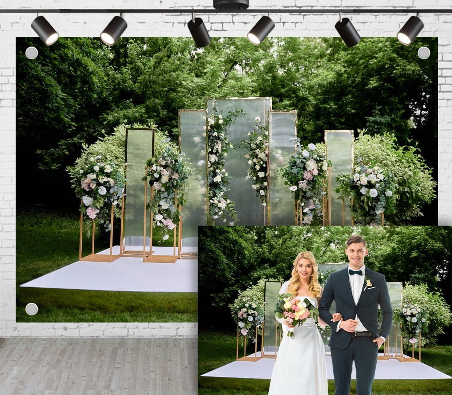 5x3ft Wedding Photoshoot Backdrop Grassland Trees Ceremony Area ...