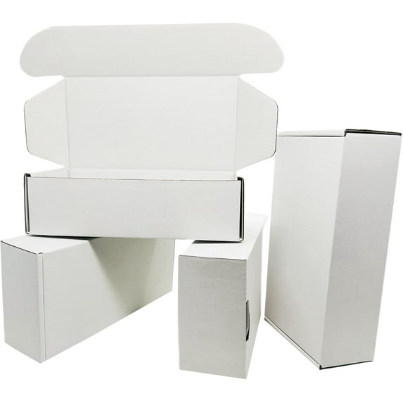 5x3x1 inch Small White Mailers Boxes Recyclable Corrugated Gift Box for Packaging Shipping Set ...