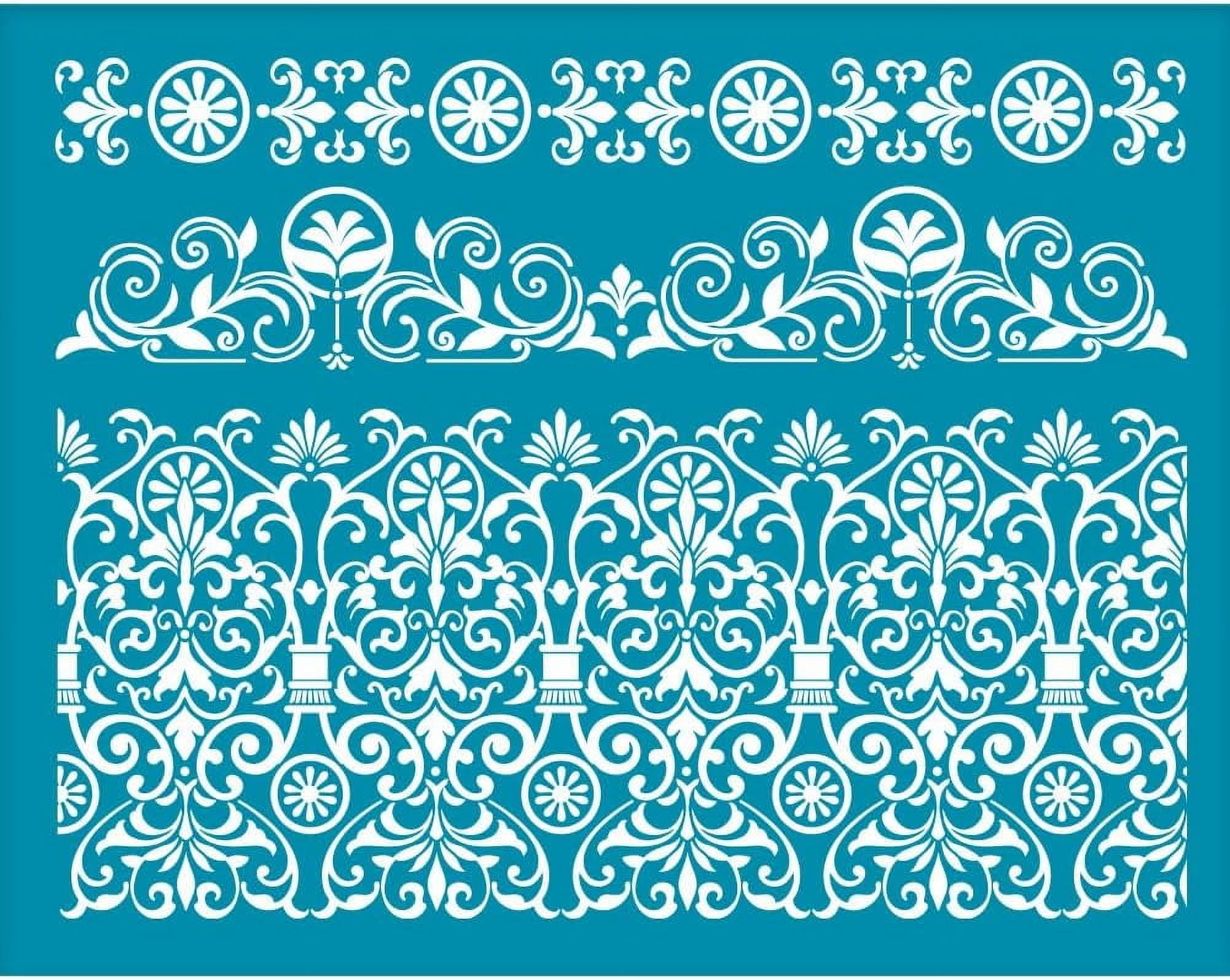 5x4 Inch/12.7x10cm Clay Stencils Baroque Silk Screen Printing Stencils ...