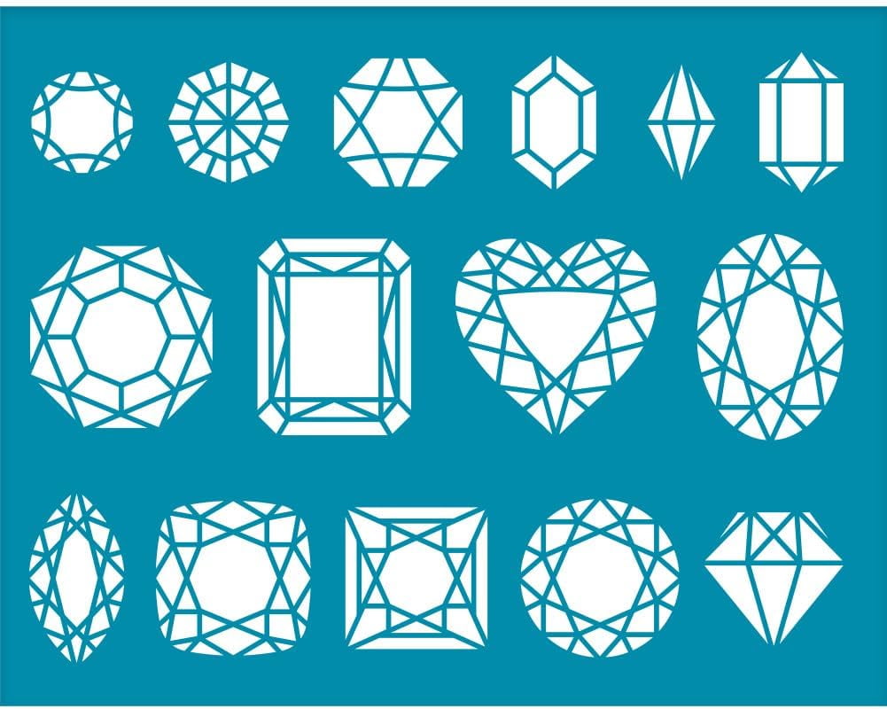 5x4 Inch Gems Clay Stencils Diamonds Silk Screen for Polymer Clay Square Heart Diamond Silk ...
