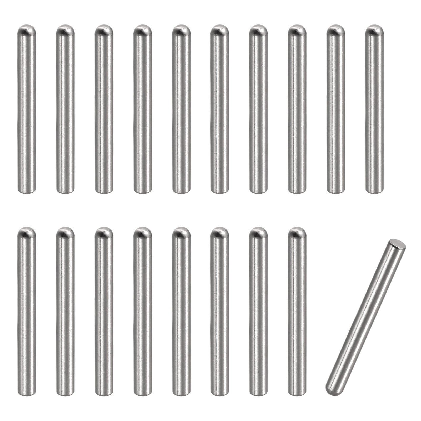 5x45mm Dowel Pins, 20 Pack Round Head Flat Chamfered End Dowel Pin ...