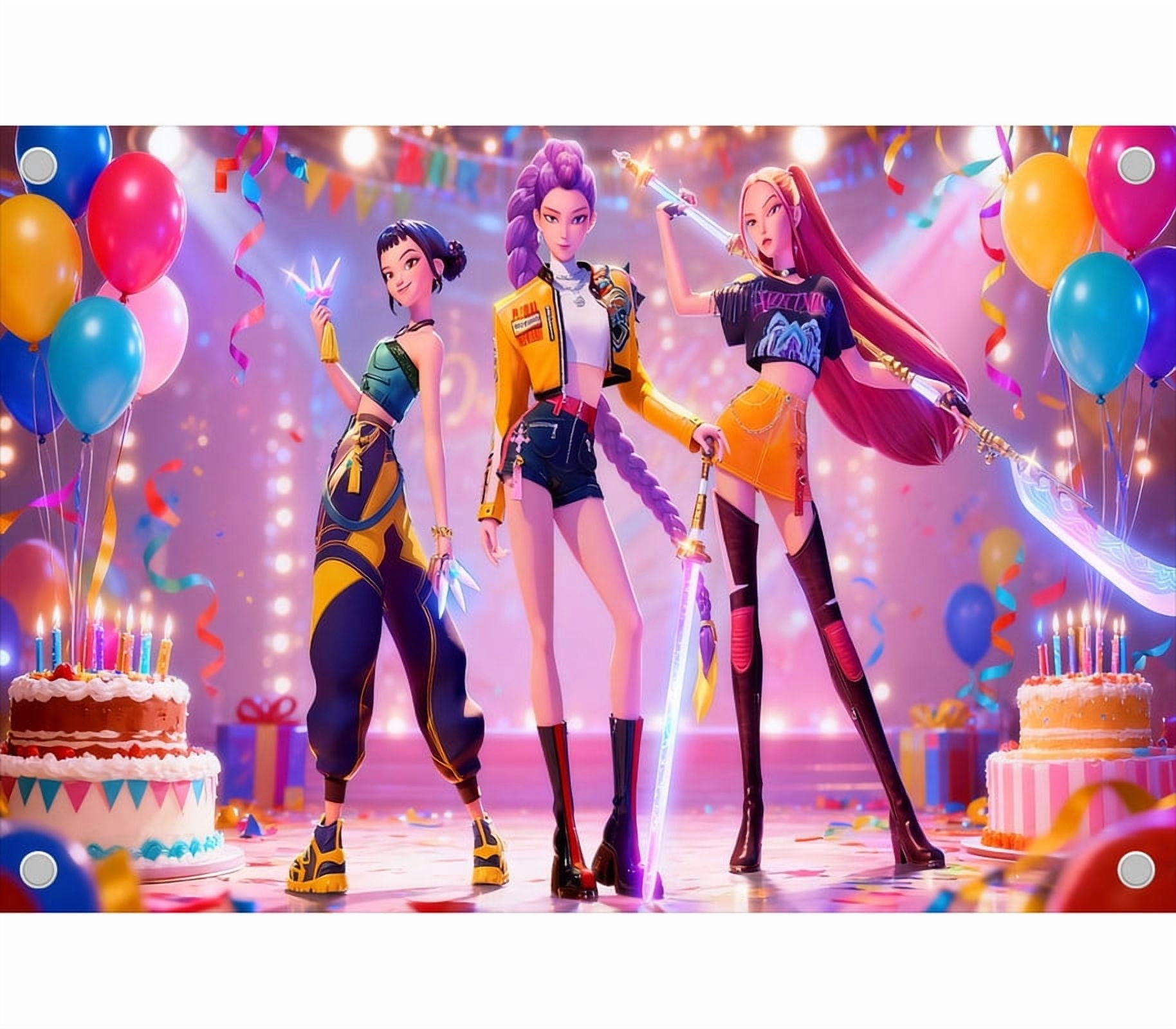 5x4ft Kpop Movie Birthday Backdrop | Polyester Fabric Korean Idol Theme ...