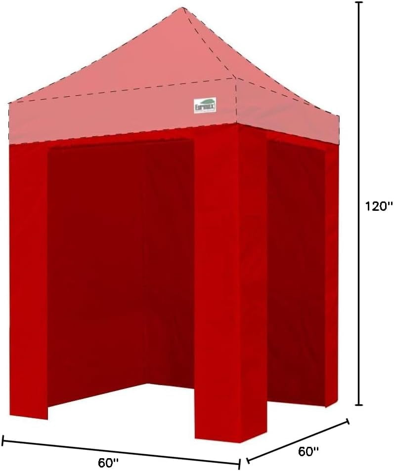 5x5 Canopy Enclosure Wall Kit with 4 Zipper Sidewalls - Red - Walmart.com