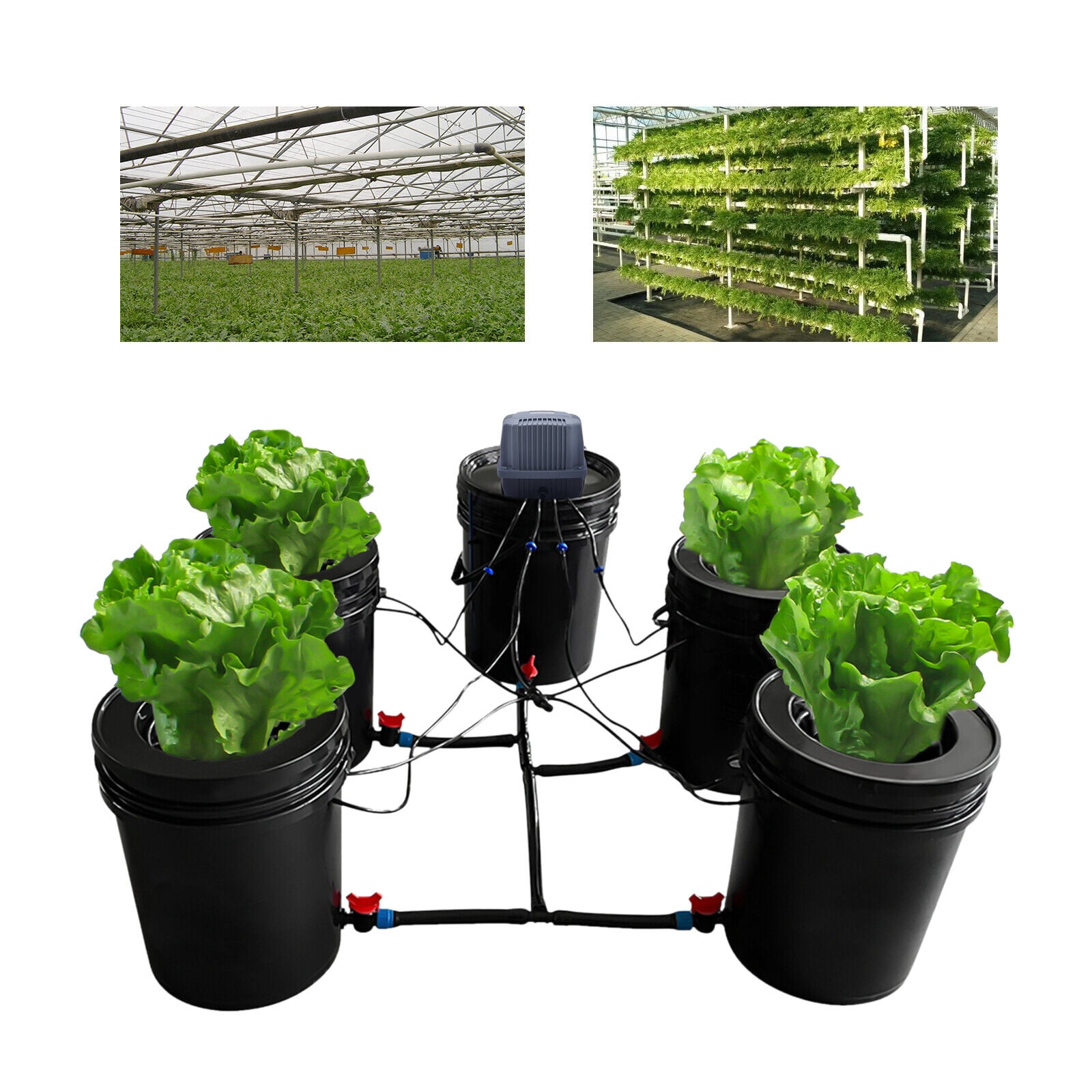 5x5 Gallon/20L Hydroponics Growing System Circular Drip Irrigation 5 Buckets - Walmart.com