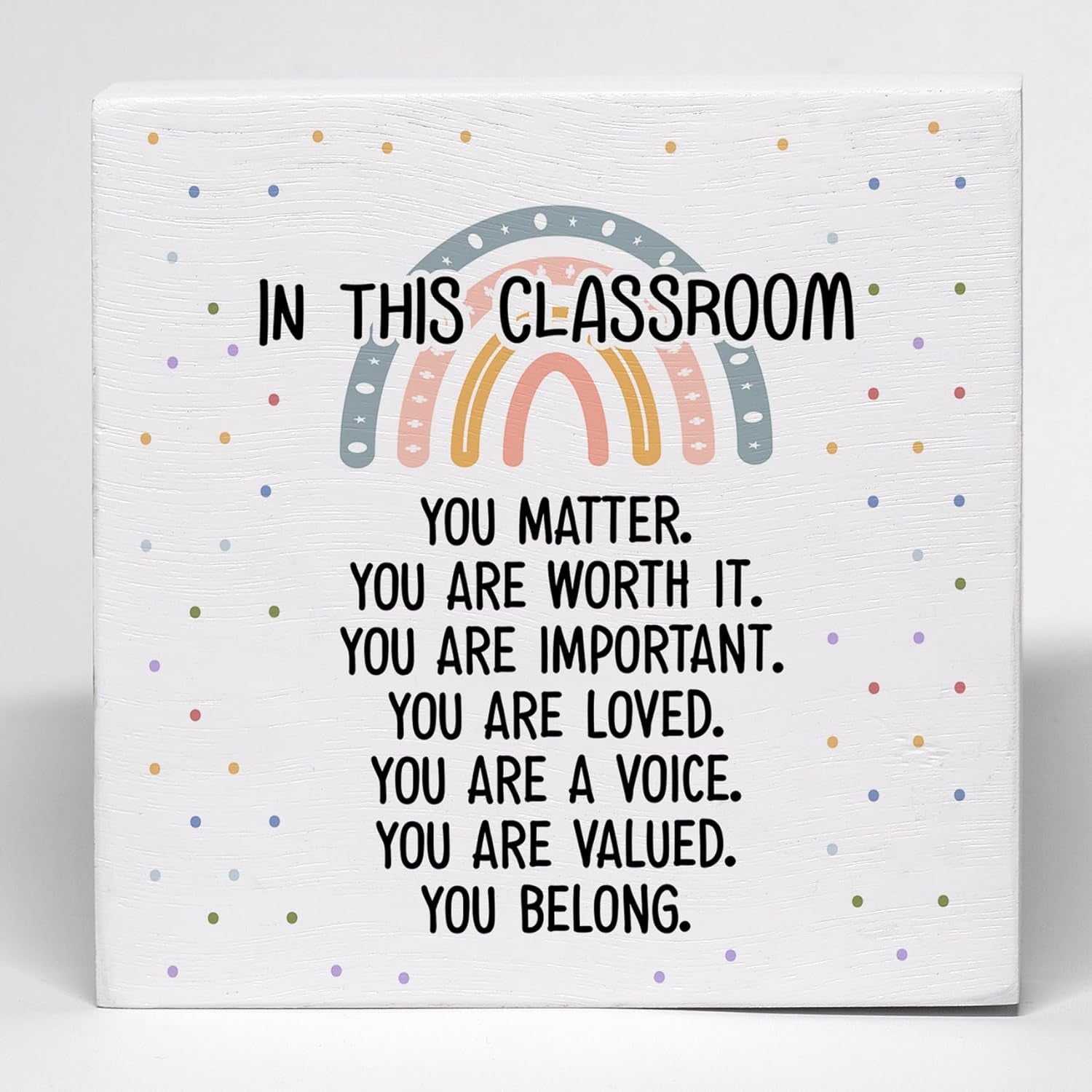 5x5 IN Boho Room Classroom Wooden Box Sign, Homeschool Decor, School ...