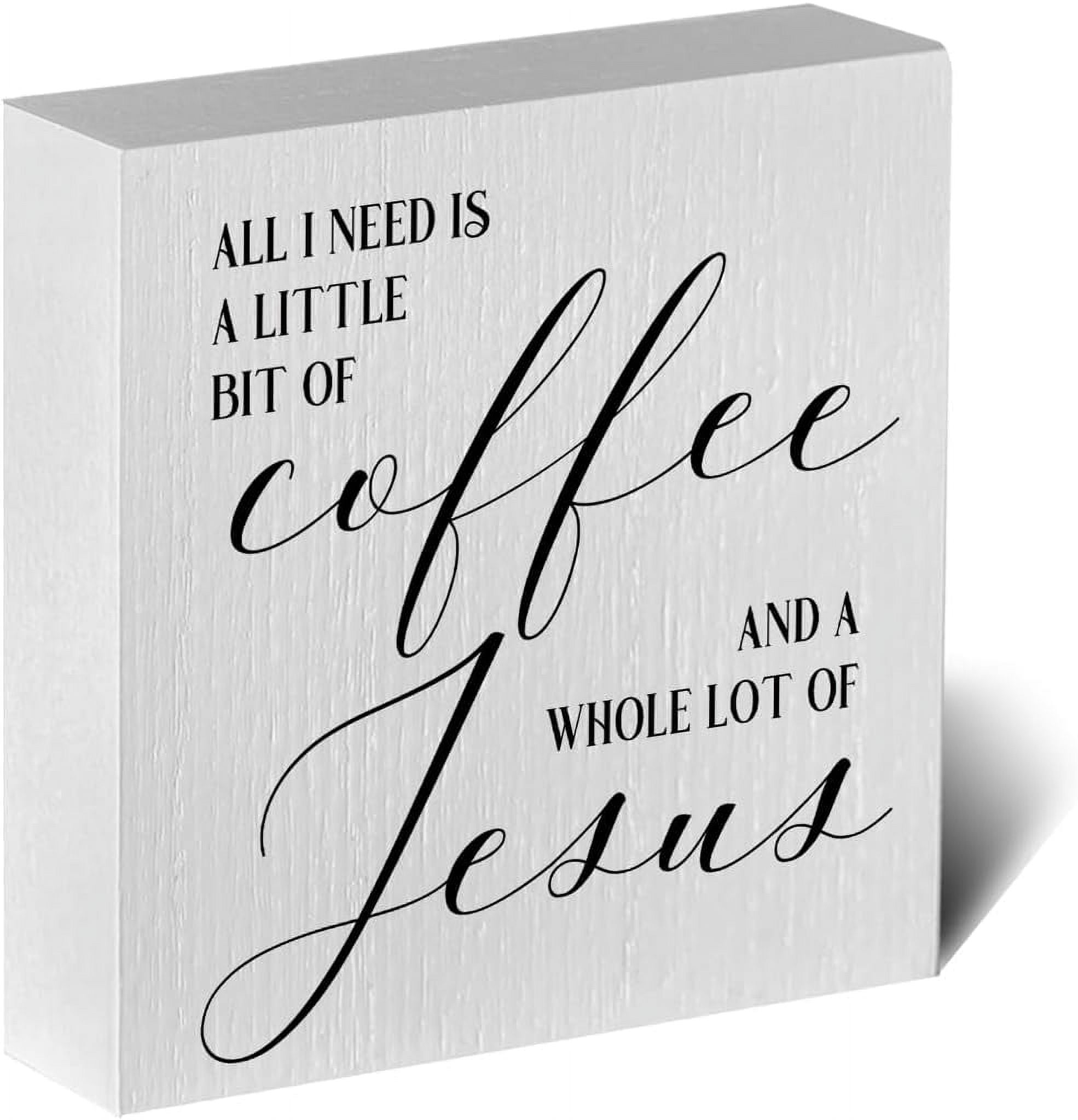 5x5 IN Christian Coffee Table Decor Rustic Desk Decor Coffee Station ...