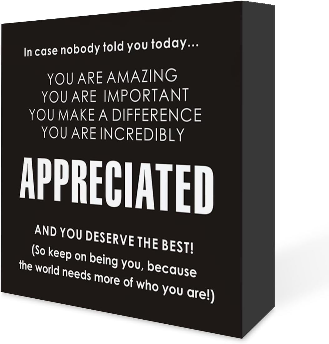 5x5 IN Inspirational Office Decor,Appreciated Sign,Office Wooden Box ...