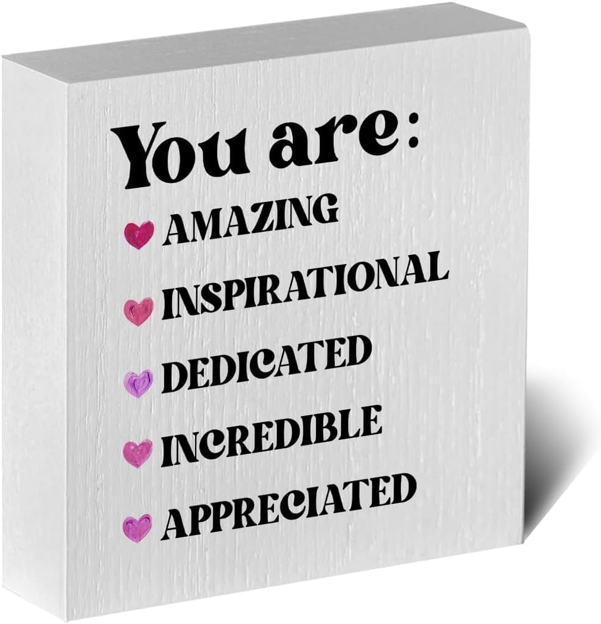 5x5 IN Motivational Artwork Wooden Box Sign Rustic Farmhouse Style You ...