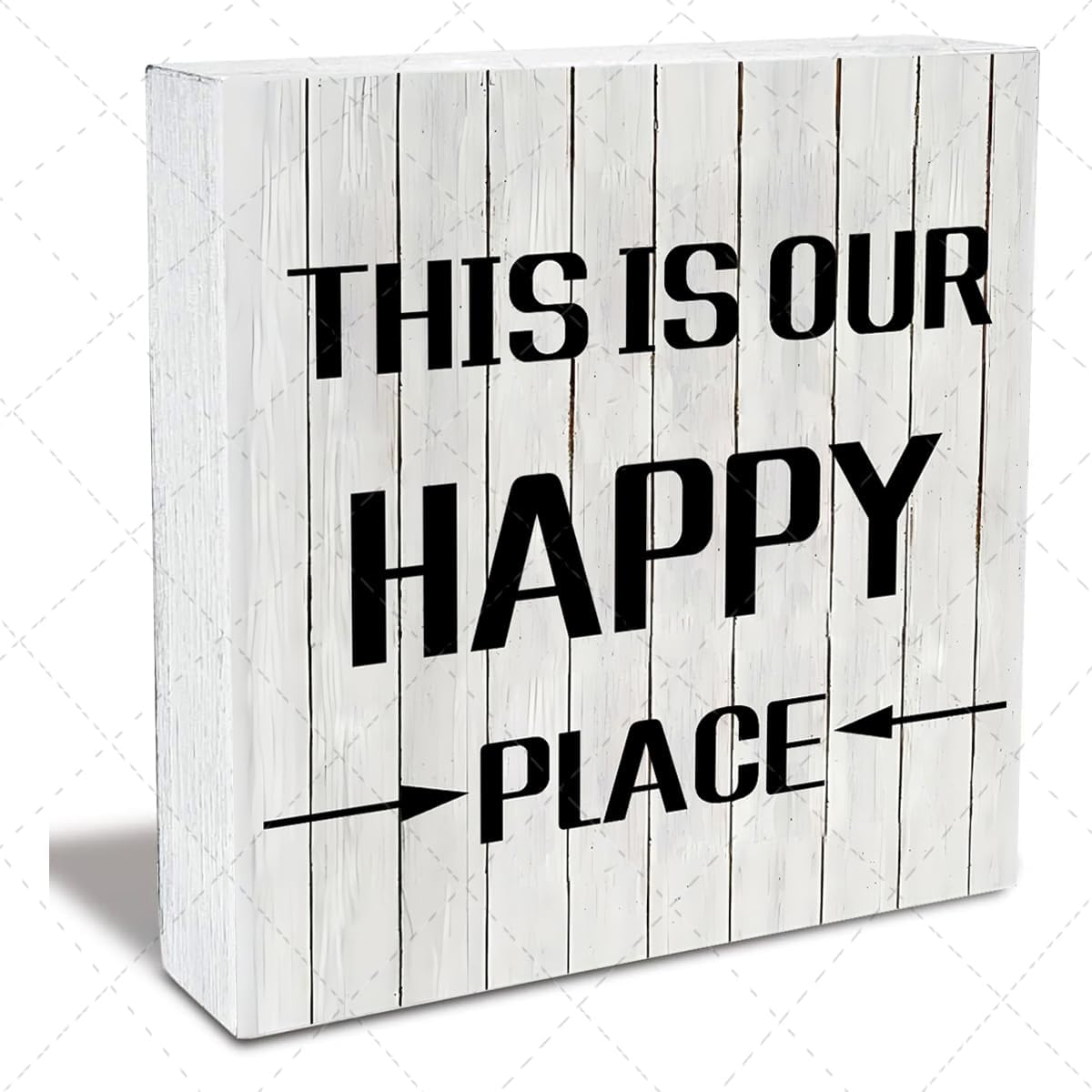 5x5 inch Wood Box Sign This IS Our Happy Place Positive Signs Home ...