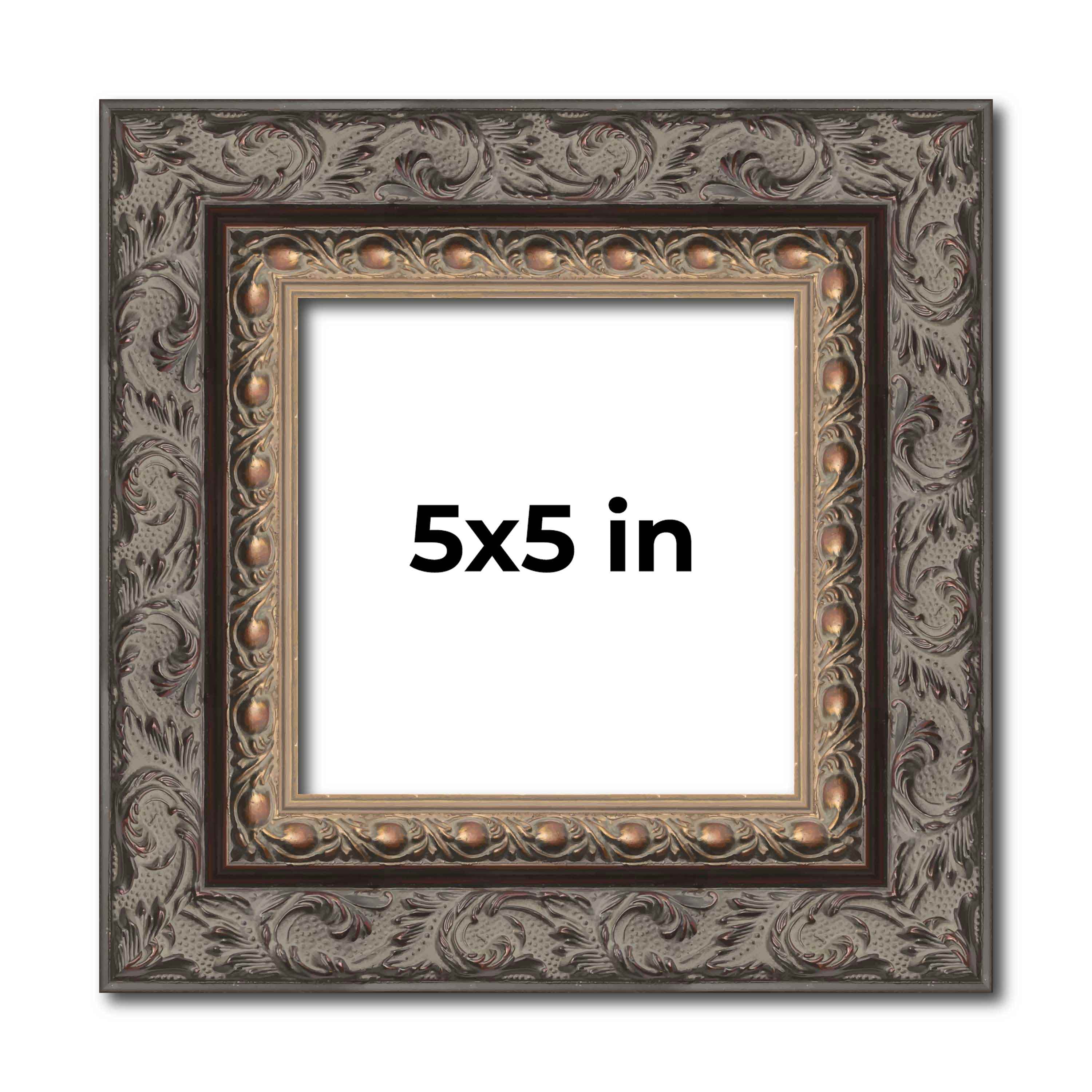 5x5 In Frame Black Real Wood Picture Frame Width 2 inches | Interior ...