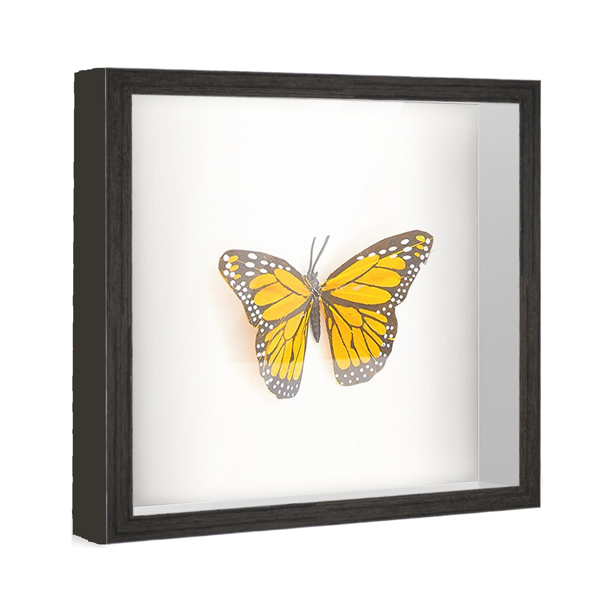 5x5 In Shadow Box Frame Black | 1.125 inches Deep Real Wood Rustic ...