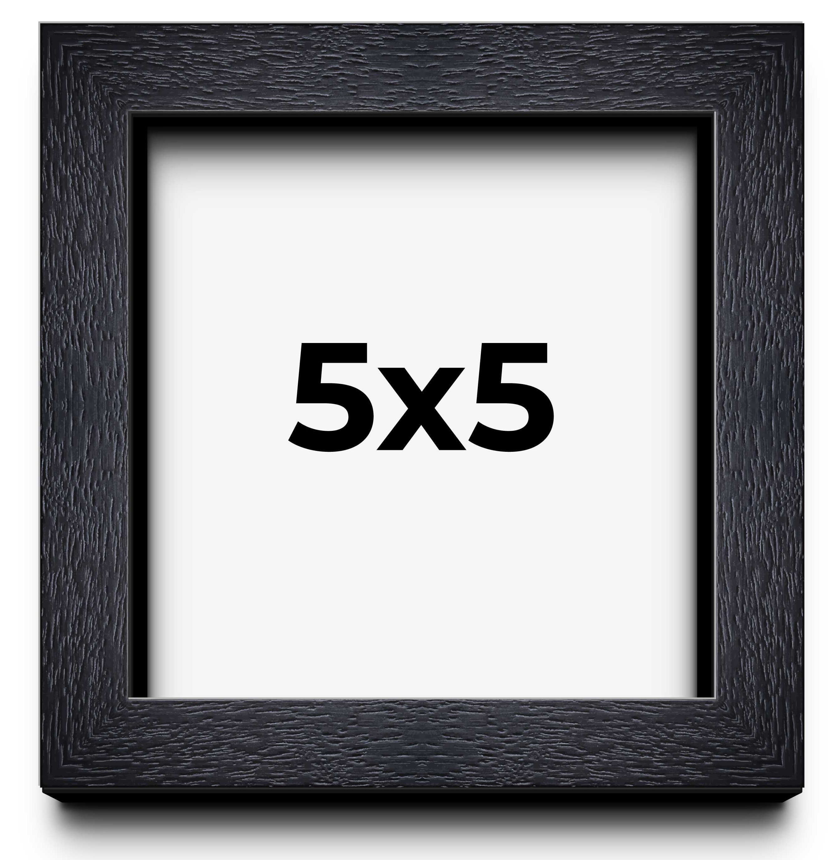 5x5 IN Shadow Box Frame Black | 1 Inches Deep Real Wood Farmhouse ...