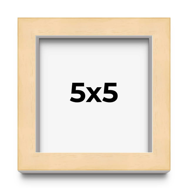 5x5 IN Shadow Box Frame Brown | 0.875 Inches Deep Real Wood ...