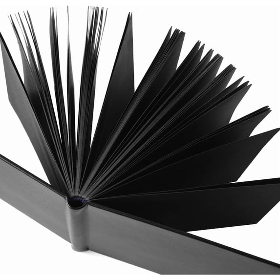 Small Black Notebook, 5x5 Inch Mini Hardcover Sketchbook, 110 GSM Black ...