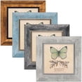 5x5 Picture Frames Set of 4 Rustic Retro Photo Frame with HD Plastic ...