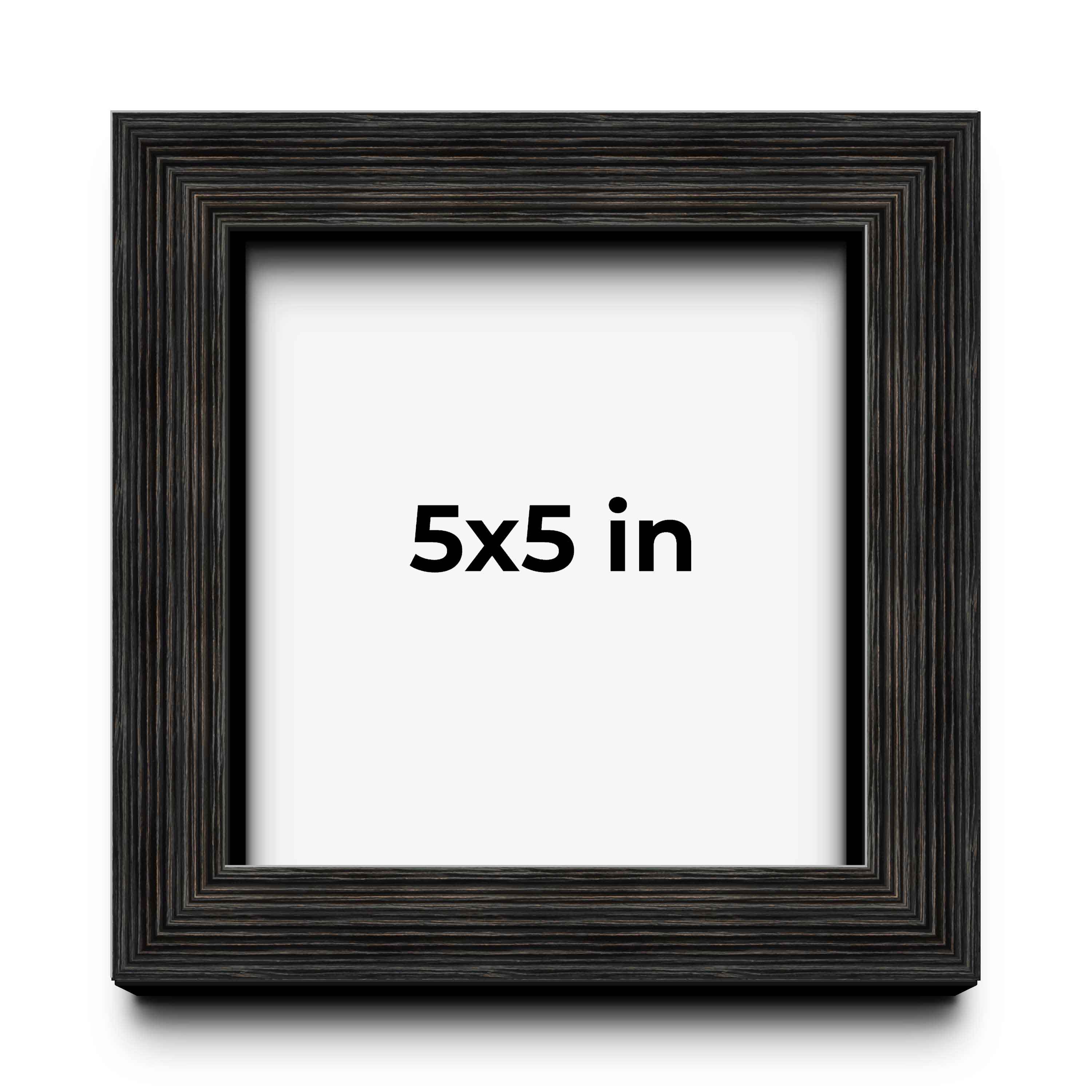 5x5 Shadow Box Black Rustic Barnwood Display Frame | 1.125 Inch Deep ...