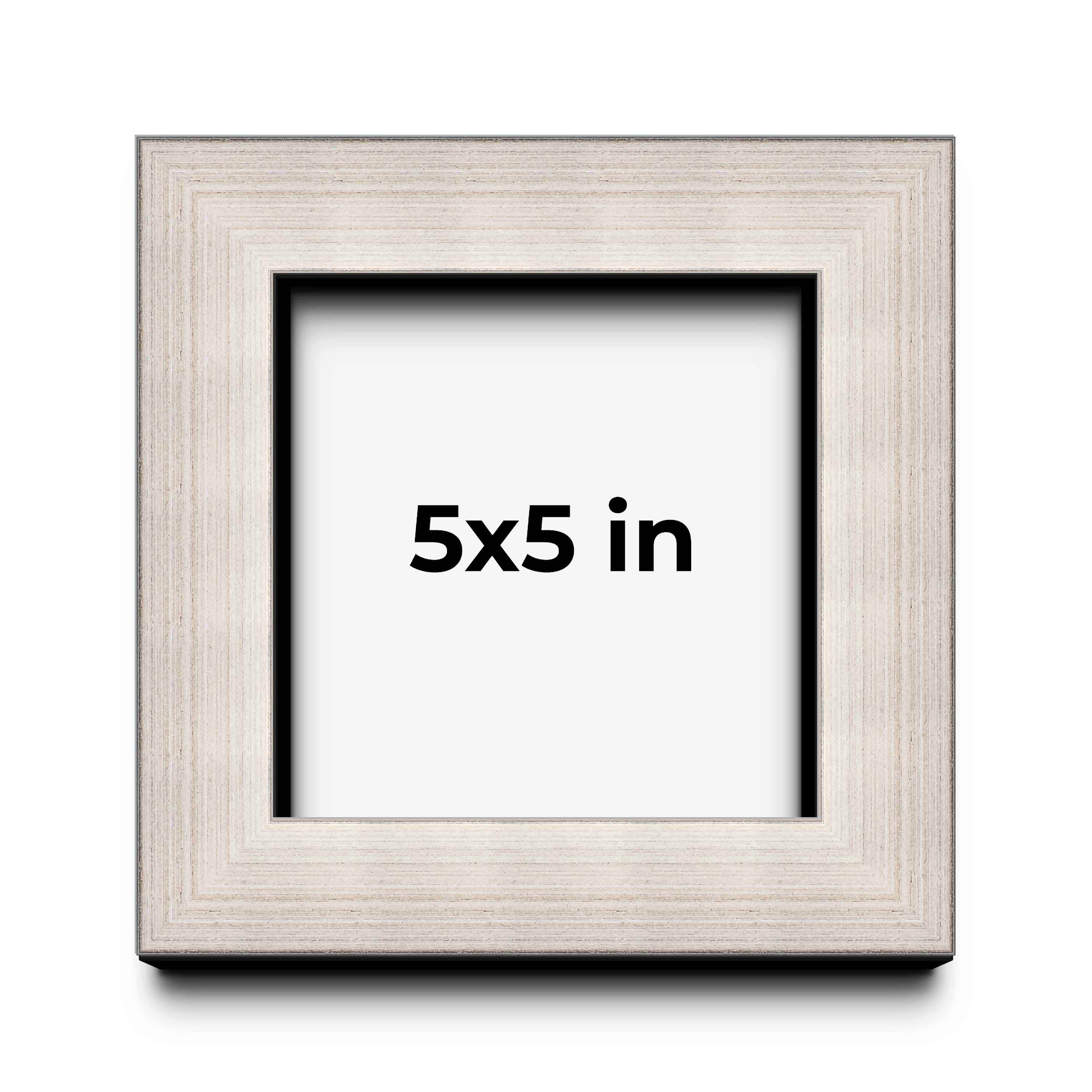 5x5 Shadow Box Brushed Silver | 1.5 Inch Deep | 1.25 Inch Moulding ...