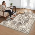 5x5 Square Rug for Living Room: Washable Non-Slip Area Rugs with Rubber ...