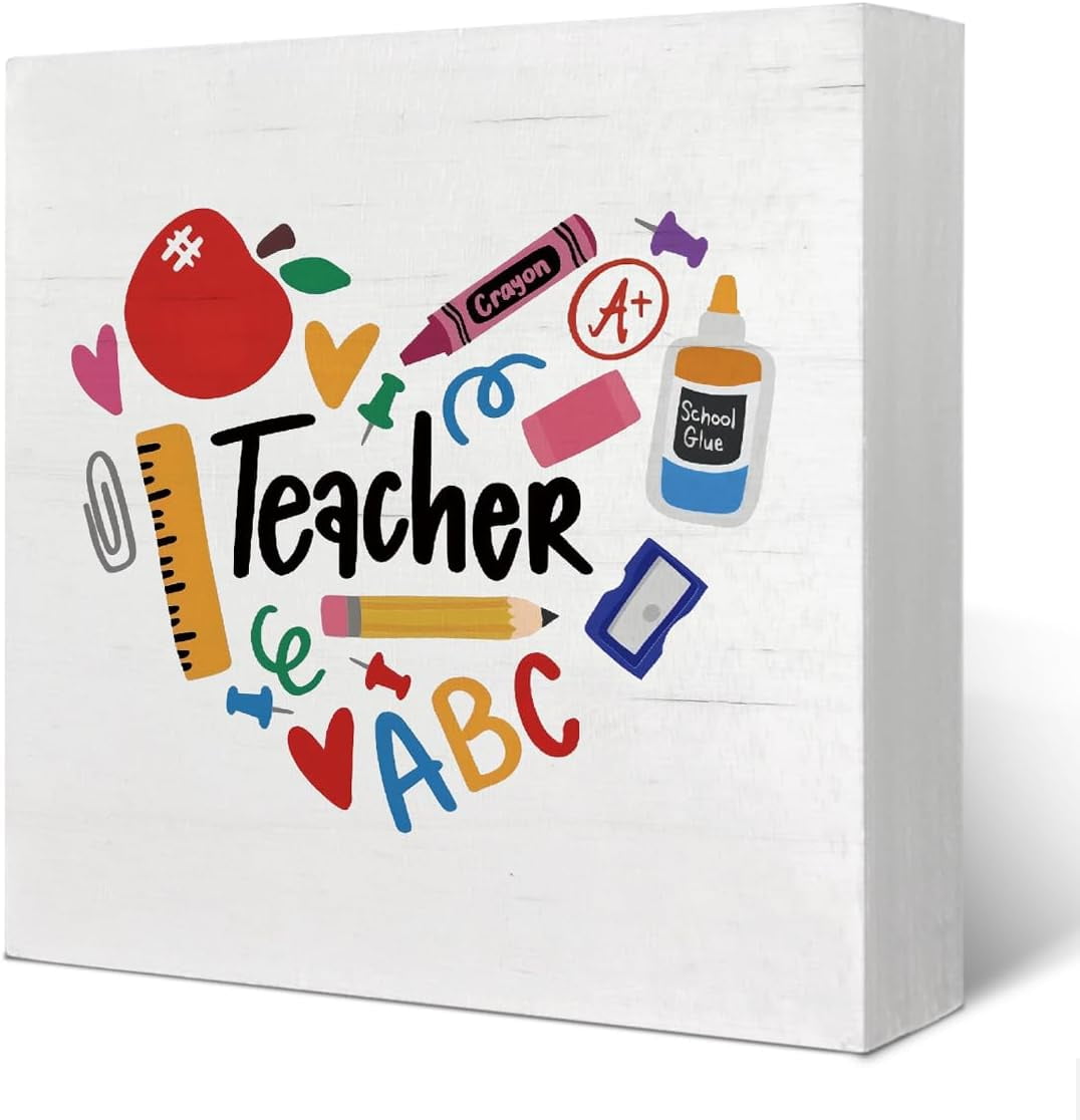 5x5 IN Teacher Desk Decor - Teacher Appreciation Gifts, End of Year ... 5x5 IN Teacher Desk Decor - Teacher Appreciation Gifts, End of Year ...