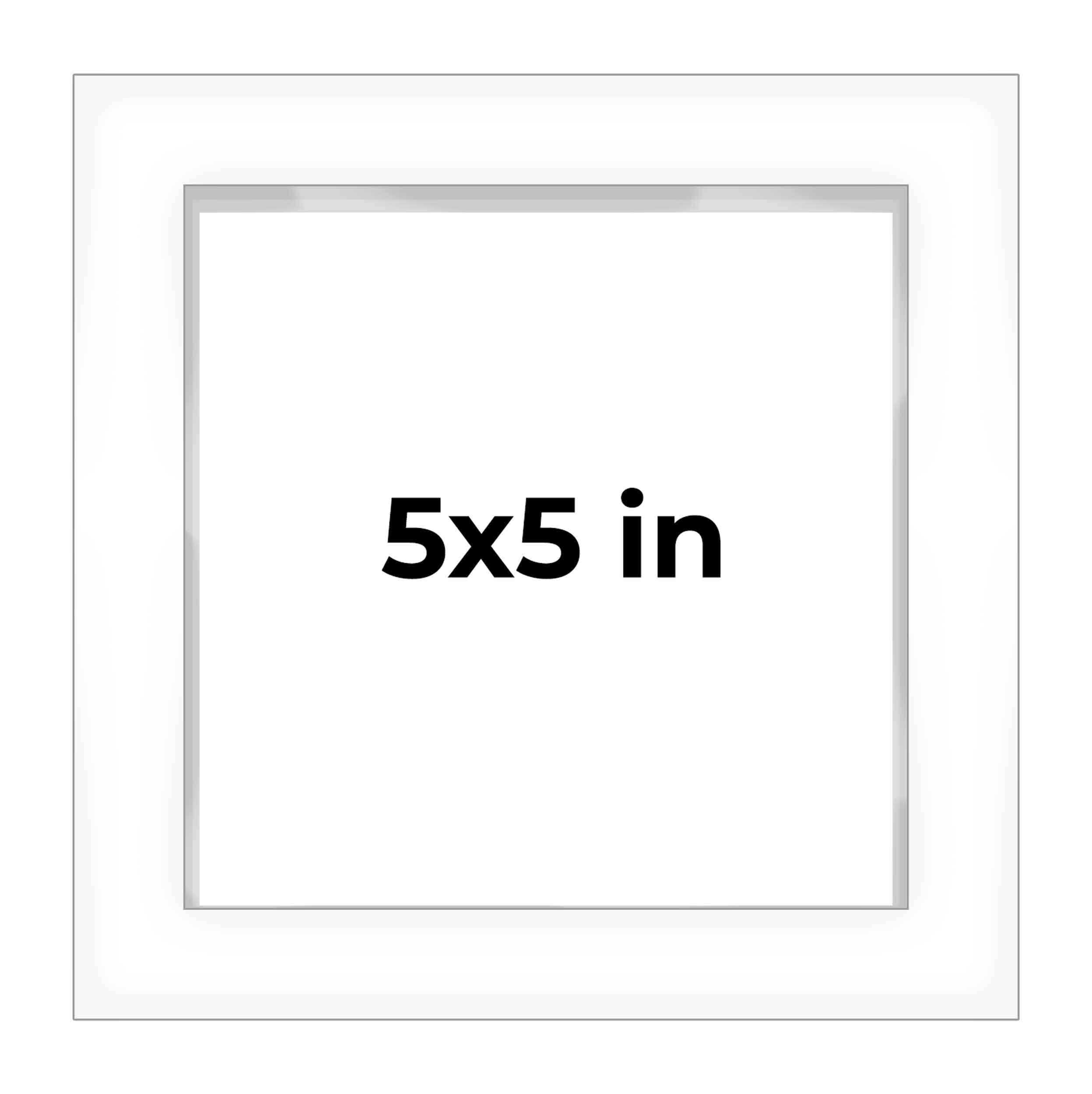 5x5 White Shadowbox Frame - Interior Size 5x5 by 1 Inches - Made to ...