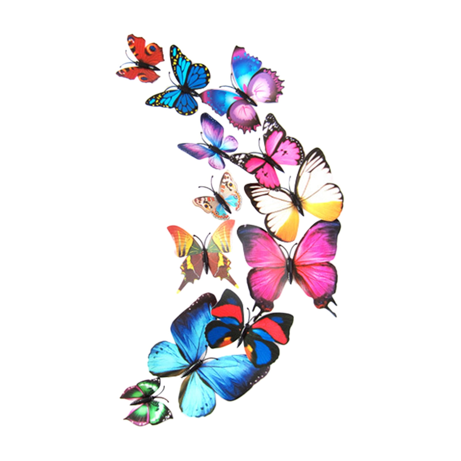 5x5 inch 24PC 3D Butterfly Art Wall Stickers Rustic Country Peel and ...