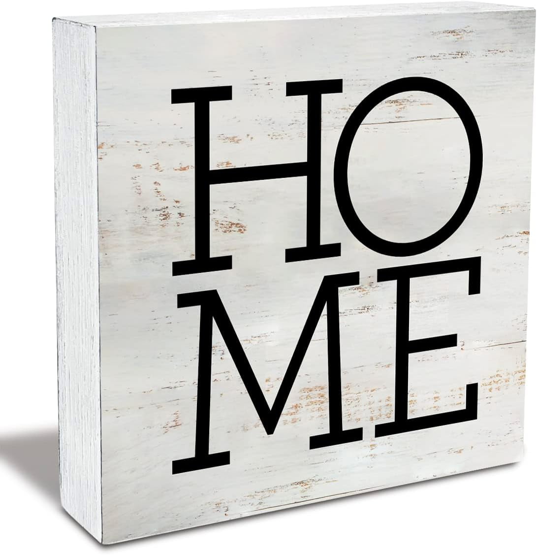 5x5 inch Home Wood Box Sign Rustic Family Wooden Box Sign Farmhouse ...